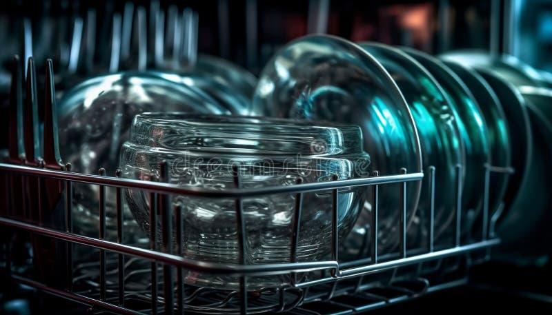 Clean Crockery Stack in Kitchenware Department Shelf Generated by AI ...