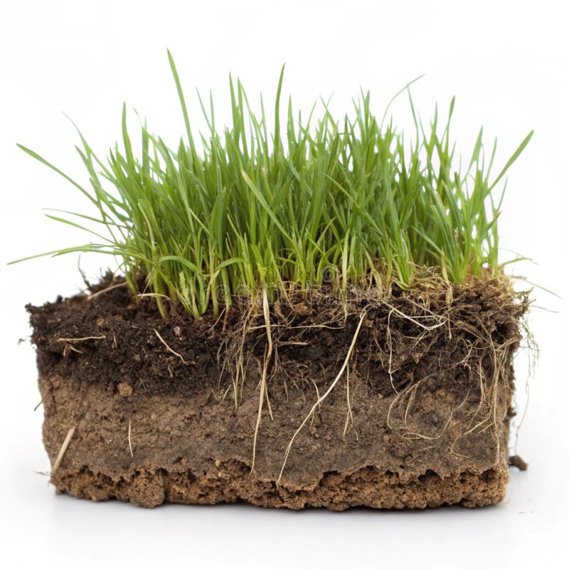 Cross Section of Grass Isolated on White Stock Illustration ...