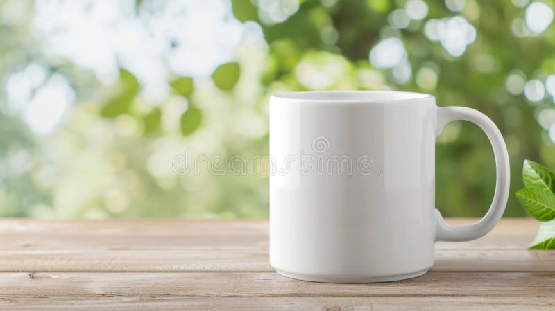Clean Customizable Coffee Mug Mockup for Promotional Merchandise. Stock ...