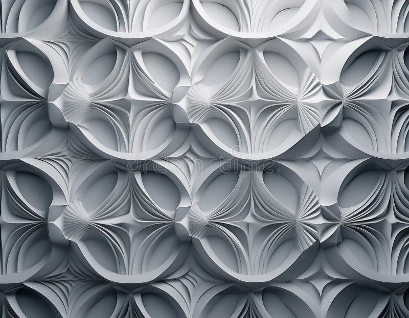 Clean 3D Background with Geometric Patterns in a Monochrome Palette ...