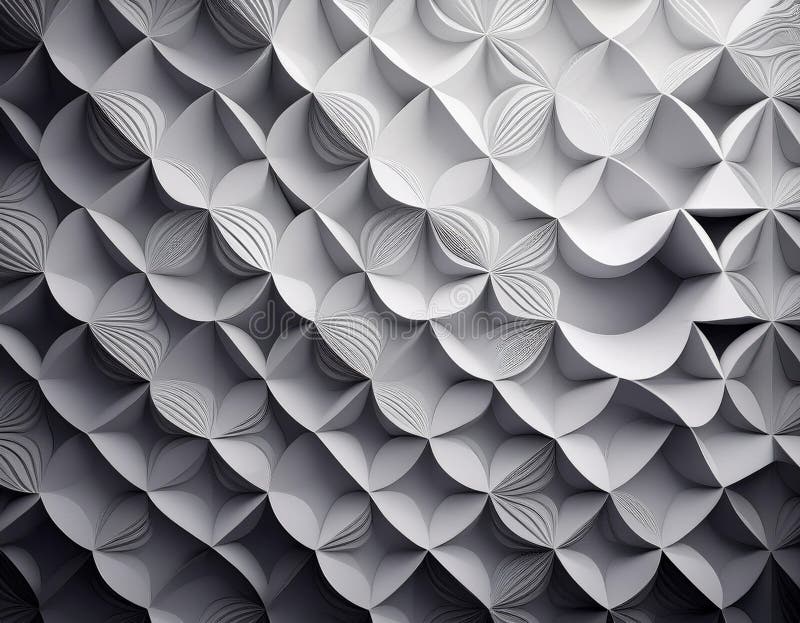 Clean 3D Background with Geometric Patterns in a Monochrome Palette ...