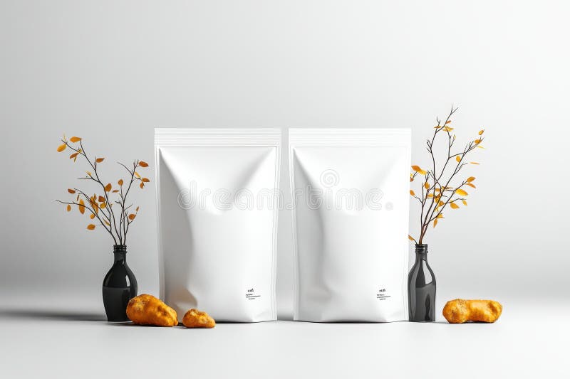 Clean 3D Render of White Packaging on Minimal Background Stock ...