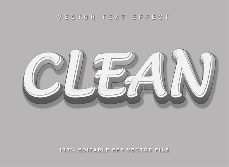 Clean 3d Text Effect Editable Modern Lettering Typography Font Style ...