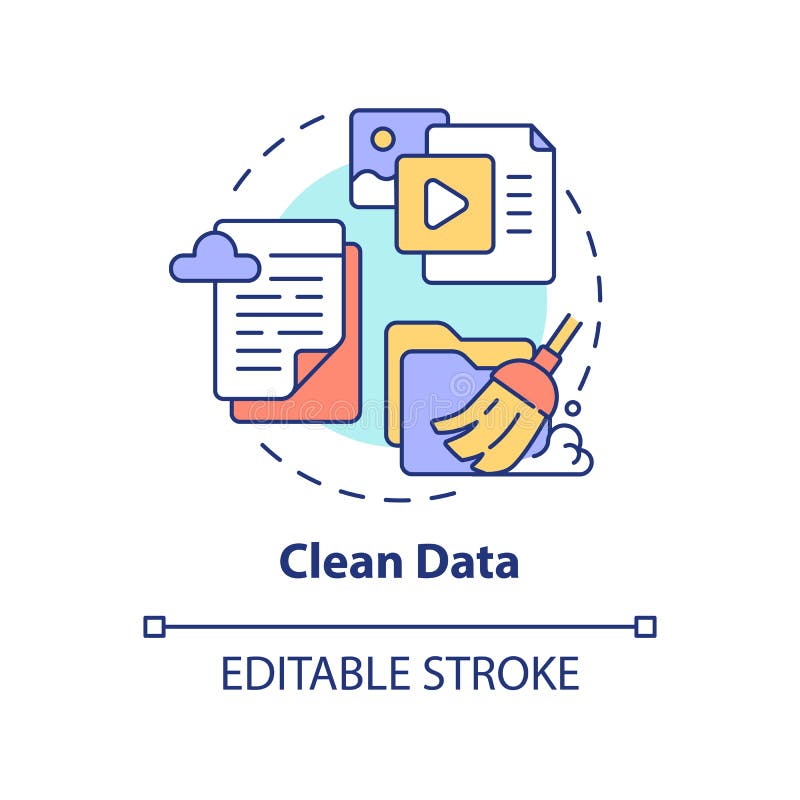 Clean data concept icon stock vector. Illustration of icon - 237782907
