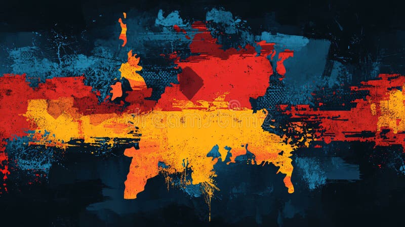 Clean Design Featuring Stylized Map of Germany Stock Illustration ...