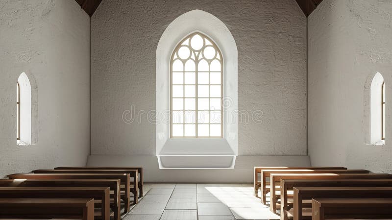 Clean Design of Simple Church Window. Stock Illustration - Illustration ...