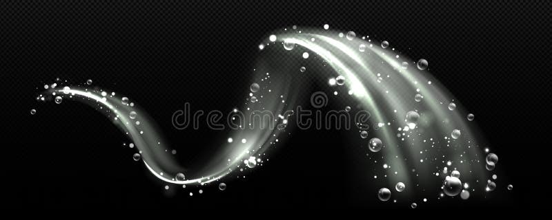 Clean Detergent Wave and Soap Swirl, Light Effect Stock Illustration ...