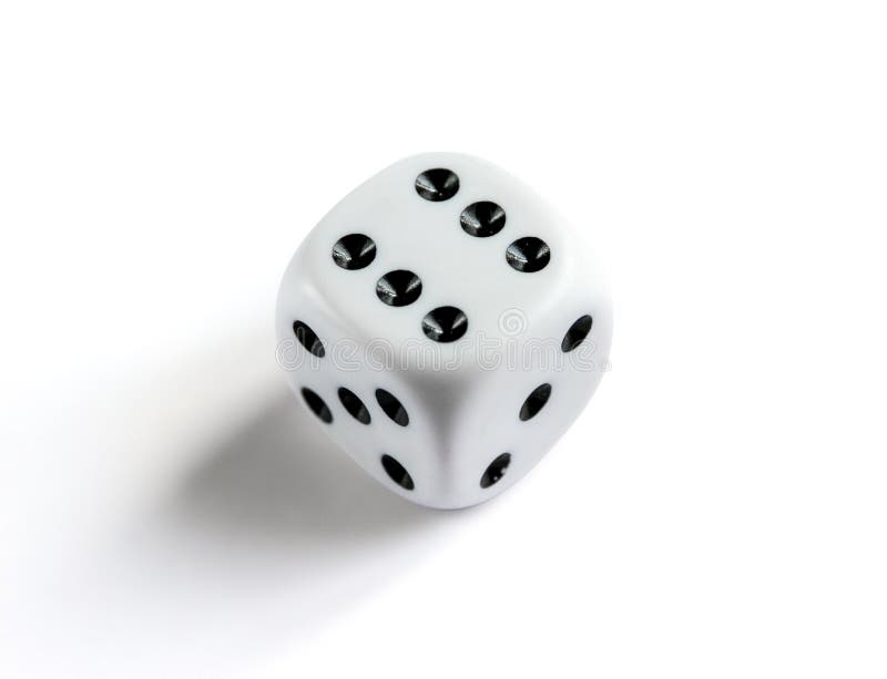 Number 1 on Clean Dice. Top View. White Background Stock Photo - Image ...