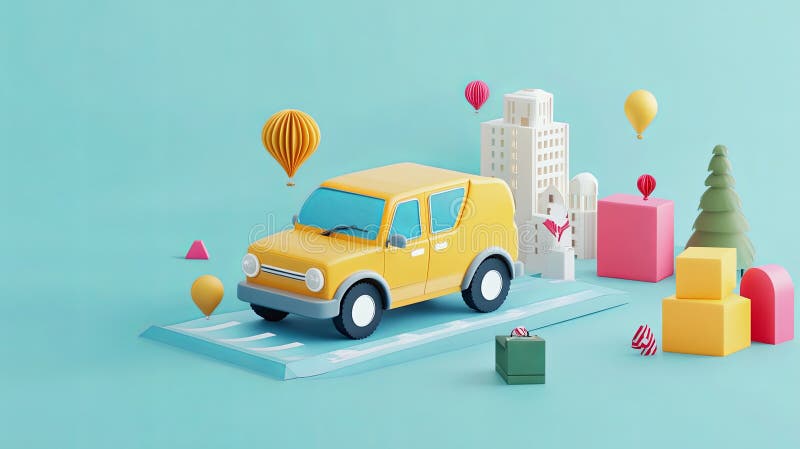 A Clean Digital Ad Promoting Express Car Delivery Services with Bold ...