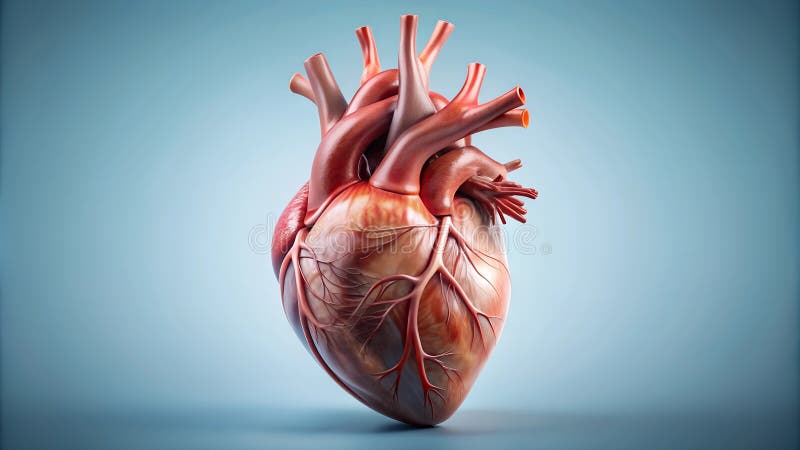 Clean Disease Free Human Heart on Isolated Background Stock ...