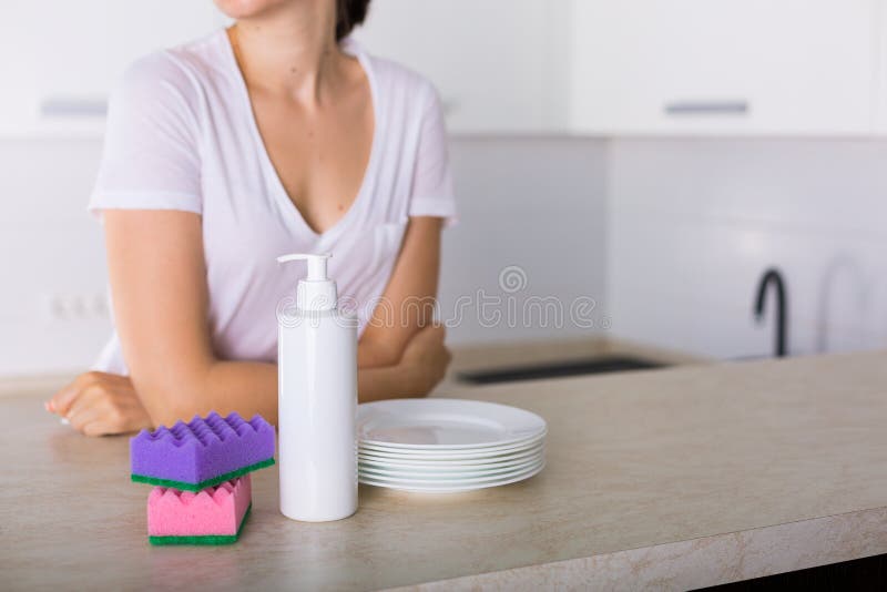 Clean Dishes in the Kitchen Stock Photo - Image of tidy, modern: 93779648