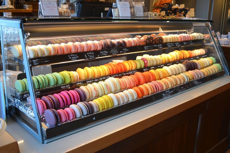Colorful Assorted Macarons Neatly Arranged Pastry Shop Display Stock Photos - Free & Royalty ...