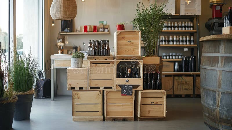 A Clean Display of Stackable Storage Crates Styled for Compact Retail ...