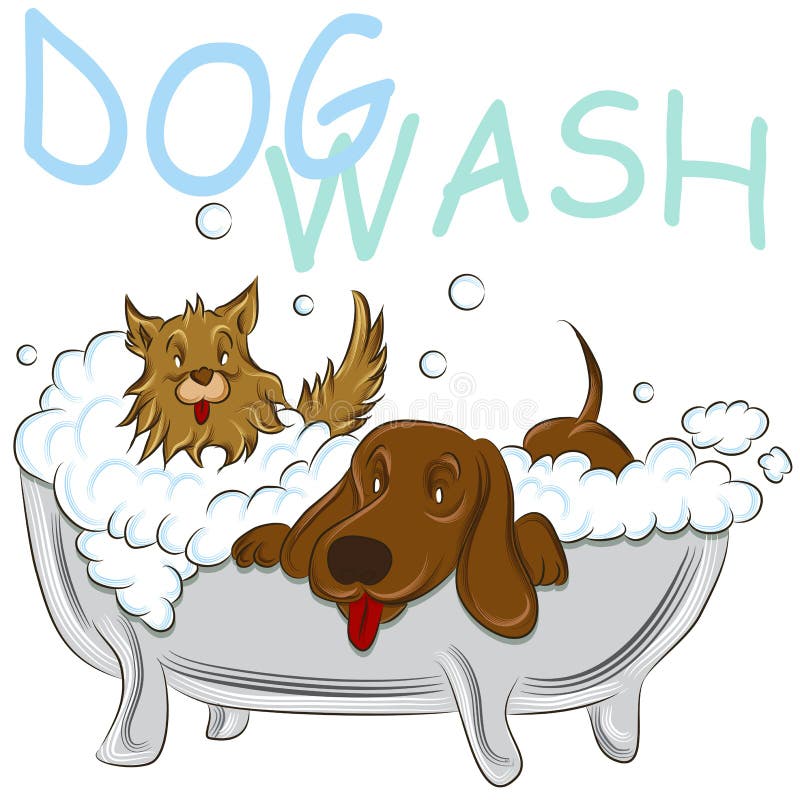 Clean Dogs stock vector. Illustration of bubbles, playful - 29050265