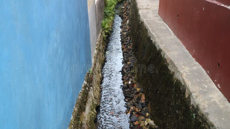 Drainage of Drainage Water from the Bottom of the Dam Dam or Pond. the ...