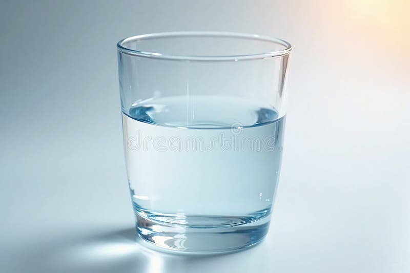 Clean Drinking Still Fresh Water in a Transparent Glass Cup Stock ...