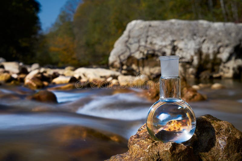 Clean Drinking Water. Flask with Water Stock Photo - Image of bottle ...
