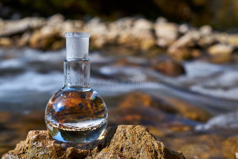Clean Drinking Water. Flask with Water Stock Photo - Image of native ...