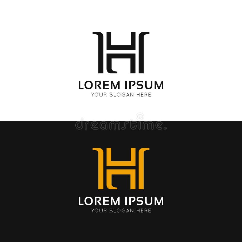 Clean Elegant H Letter Logo Vector Design Stock Vector - Illustration ...