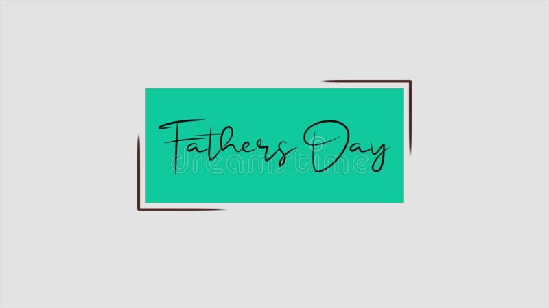 Fathers Day Logo with Elegant Cursive Style on Blue Background Stock ...