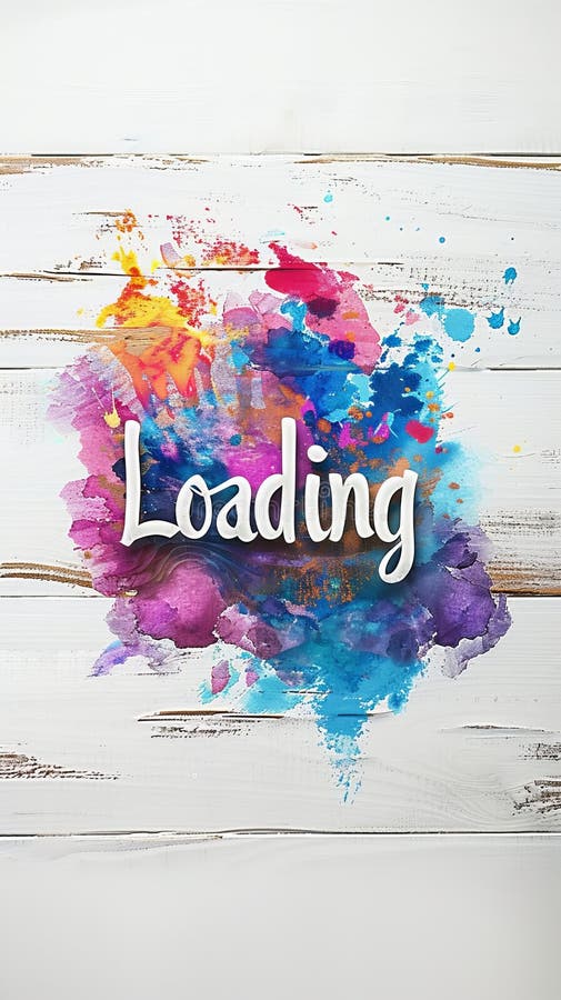 Clean and Elegant Typography. Loading Word on Bright Background ...