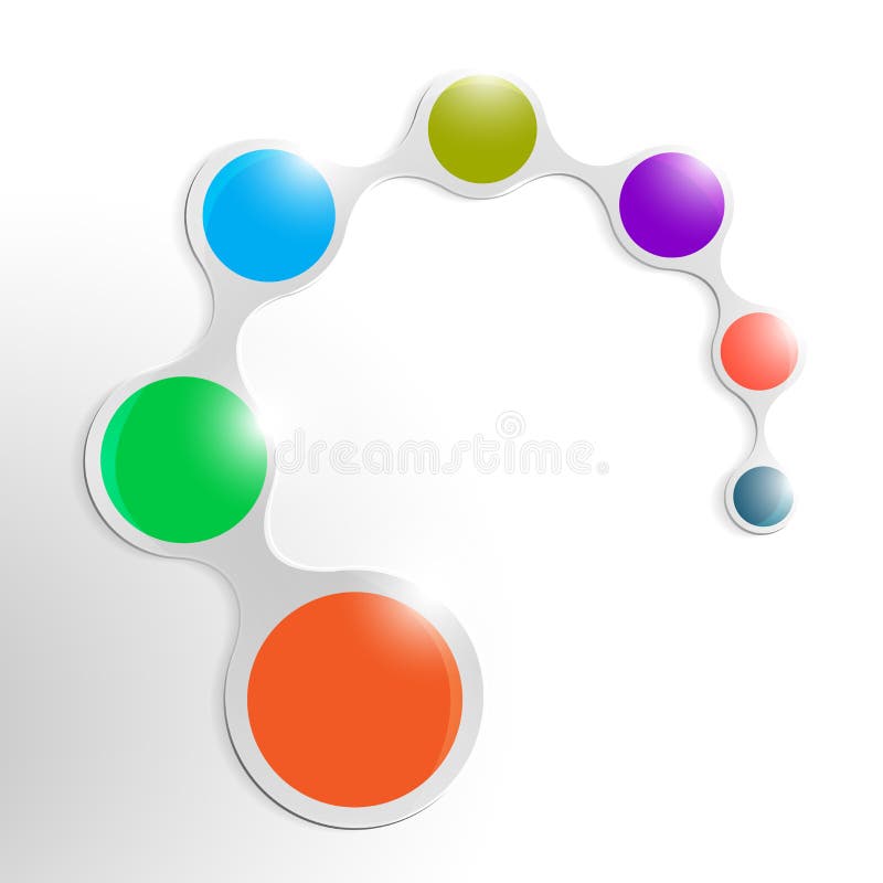Clean Element Infographic with Colorful Circles Stock Vector ...