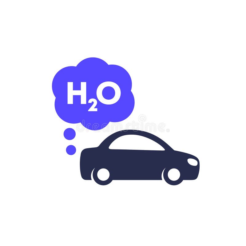 Clean Emissions of Hydrogen Car Icon Stock Vector - Illustration of ...