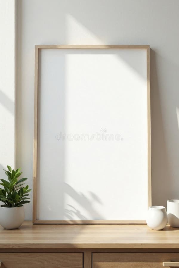 Clean, Empty Canvas Frame Mockup, Ideal for Art Presentations , Canvas ...