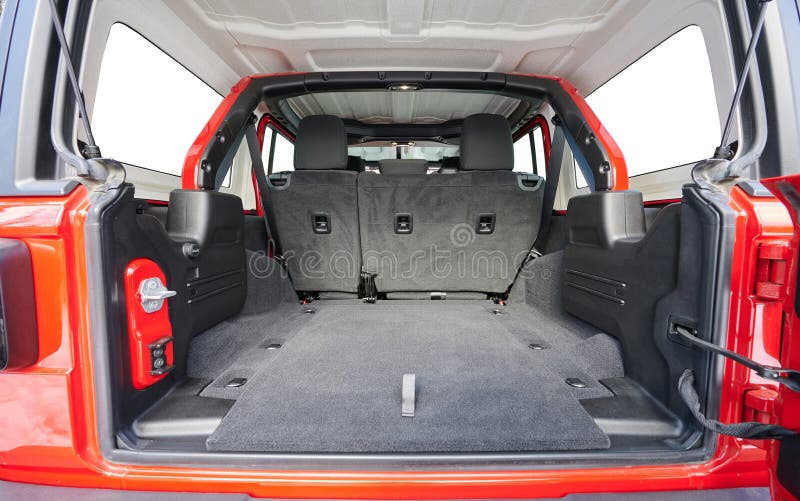 Clean empty car trunk stock image. Image of back, carrier - 243073009