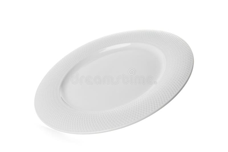 Clean Empty Ceramic Plate Isolated on White Stock Image - Image of ...
