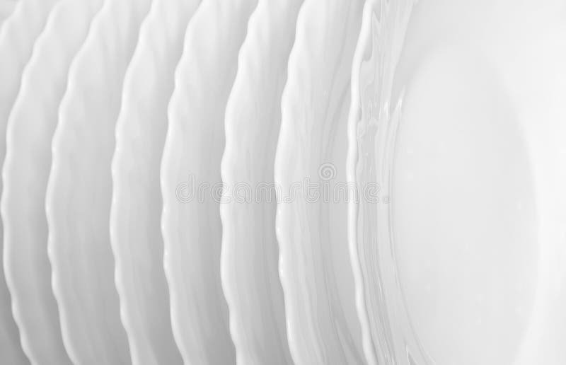 Clean Empty Ceramic Plates Texture Background Dishes Row Stock Photos ...