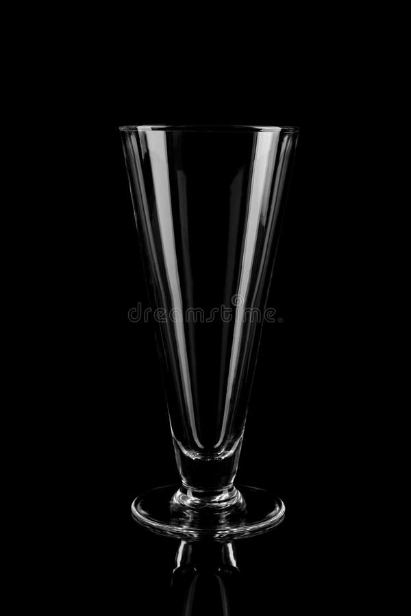Clean Empty Cocktail Glass on Black Stock Photo - Image of crystal ...