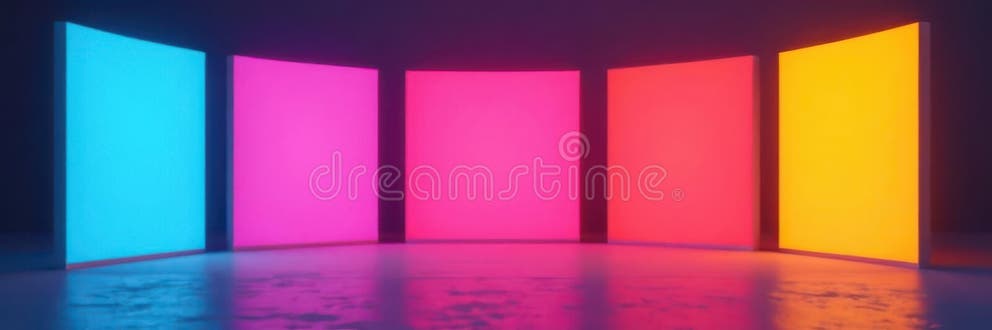 Clean, Empty Display Panels Ready for Your Design , Modern, Interface ...