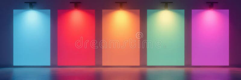 Clean, Empty Display Panels Ready for Your Design , Placeholder, Grey ...