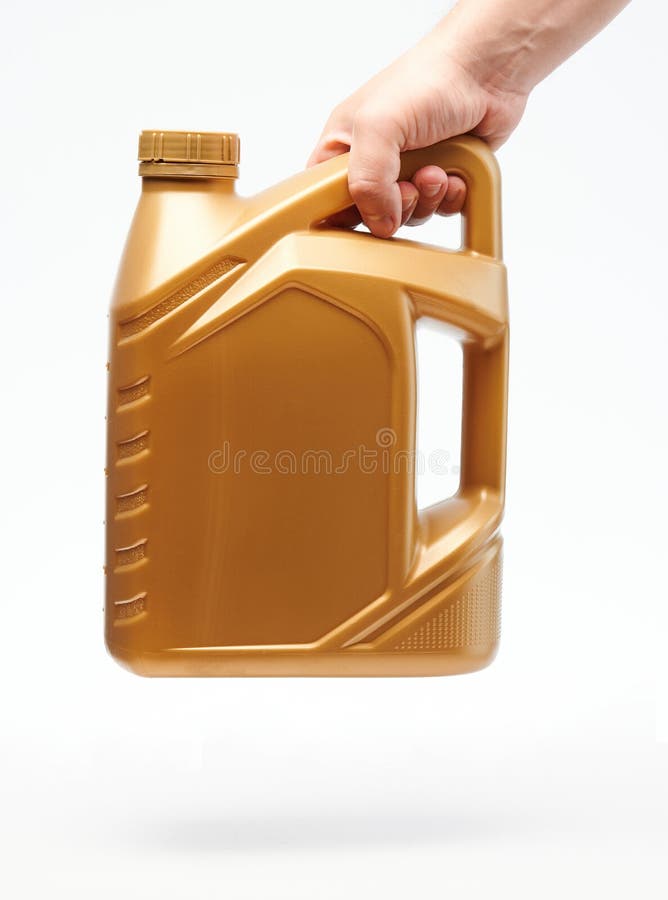 Clean Empty Jerrycan in Hand Stock Photo - Image of canister, handle ...
