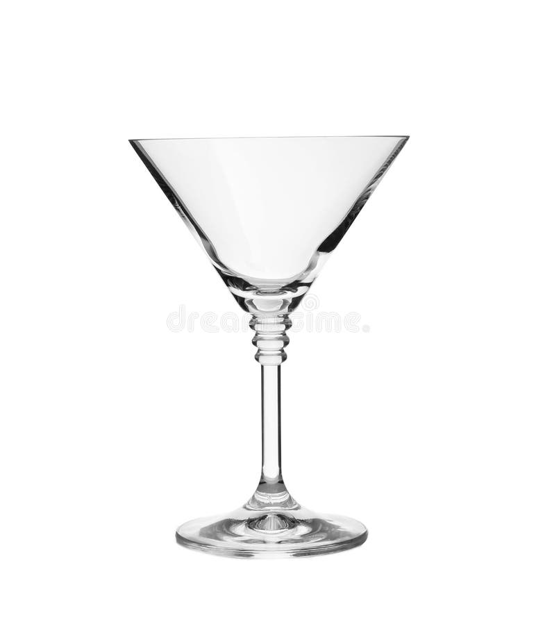 New Empty Martini Glass Isolated on White Stock Image - Image of clear ...