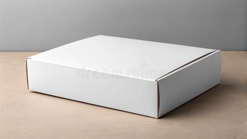 A Clean, Empty White Box on a Textured Surface Ready for Branding or ...