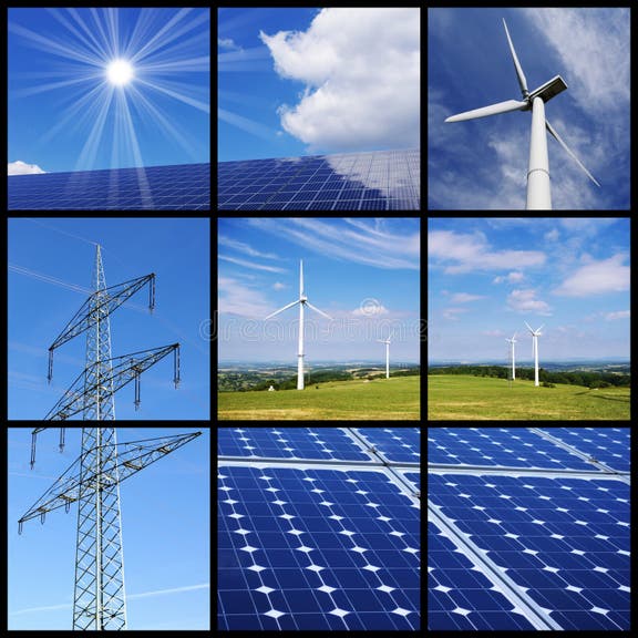 Clean energy collage stock image. Image of future, ecology - 19004833
