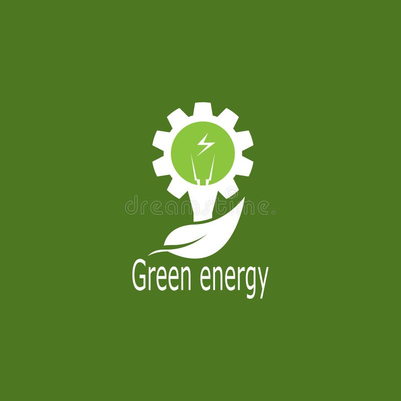 Clean Energy Eco Green Leaf Vector Illustration Stock Vector ...