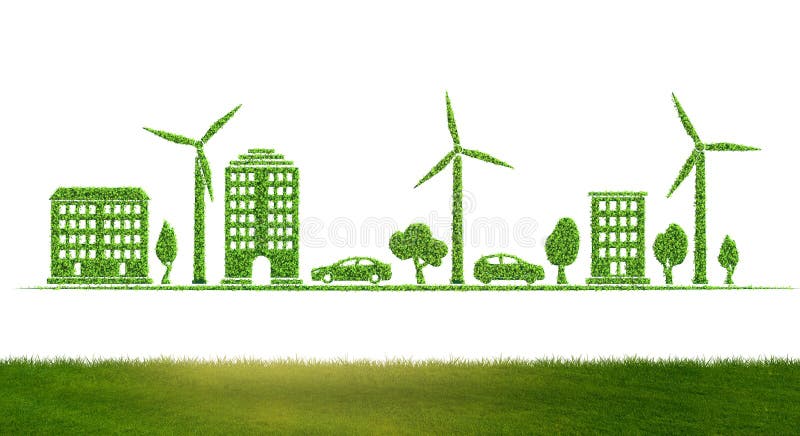 Clean Energy and Environment - 3d Rendering Stock Illustration ...
