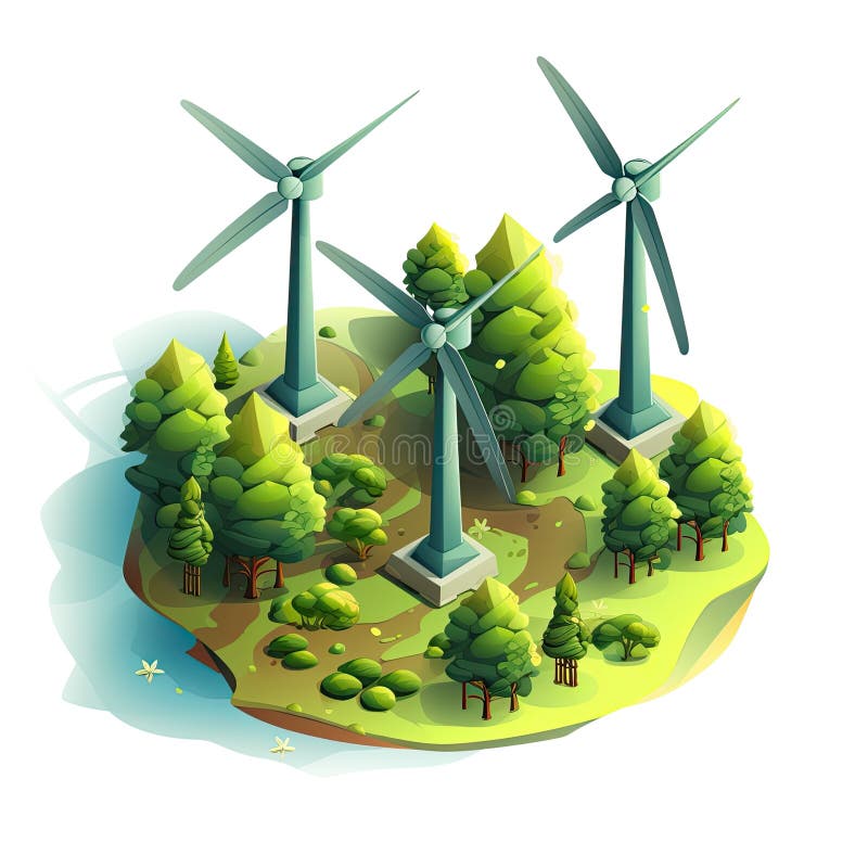 Clean Energy Illustration Concept Stock Illustration - Illustration of ...