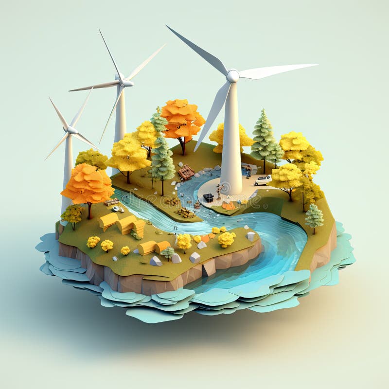 Clean Energy Illustration Concept Stock Illustration - Illustration of ...