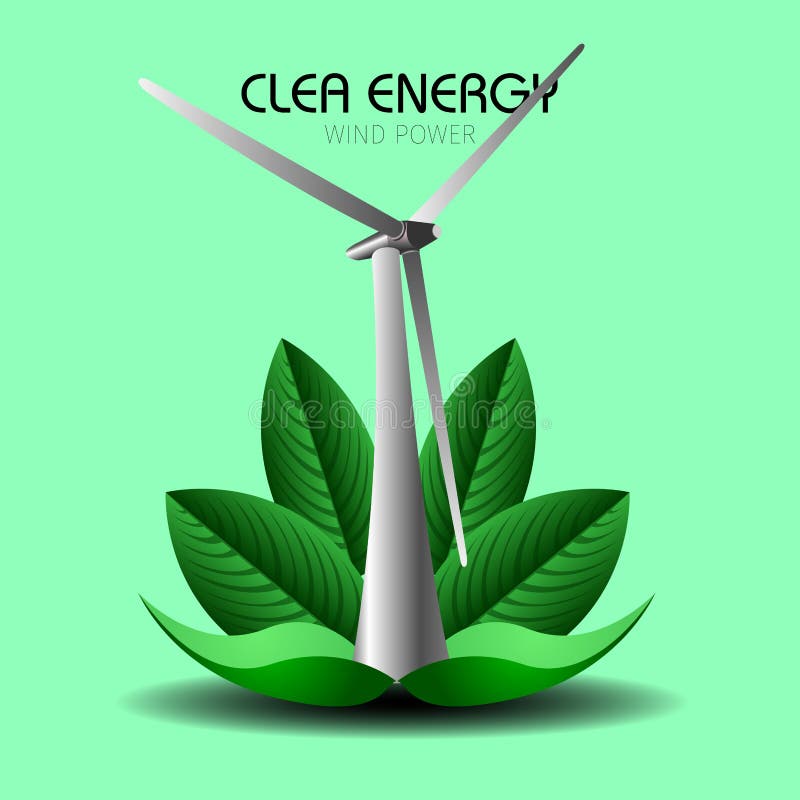 Clean energy illustration stock vector. Illustration of renewable ...