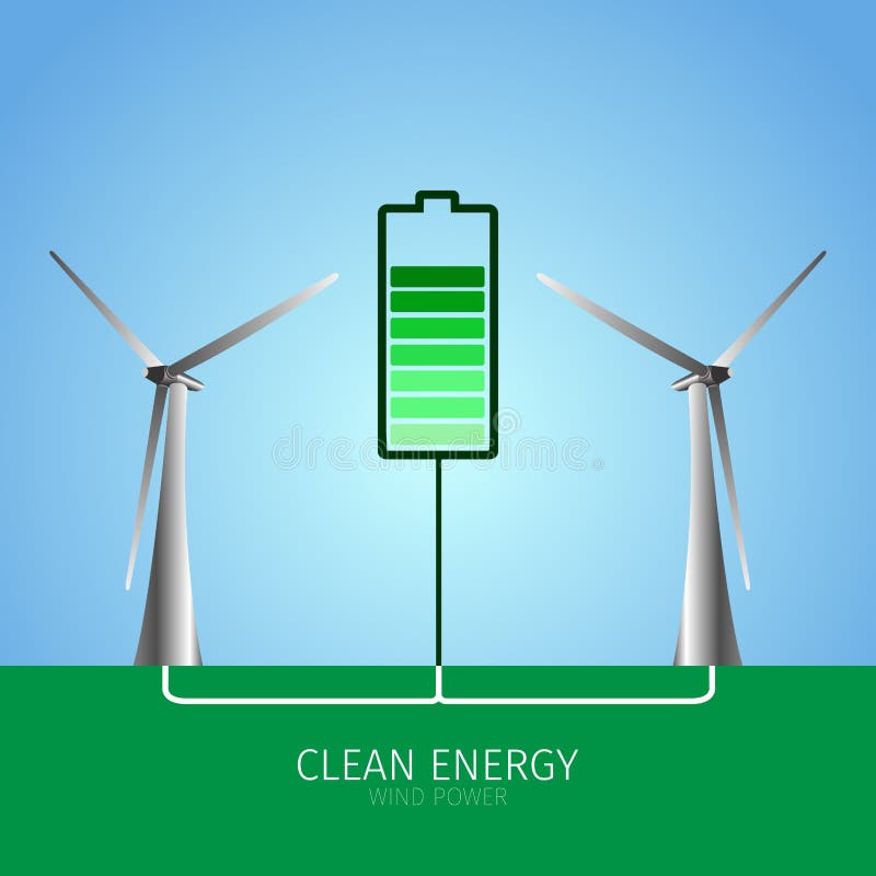 Clean energy illustration stock illustration. Illustration of ...