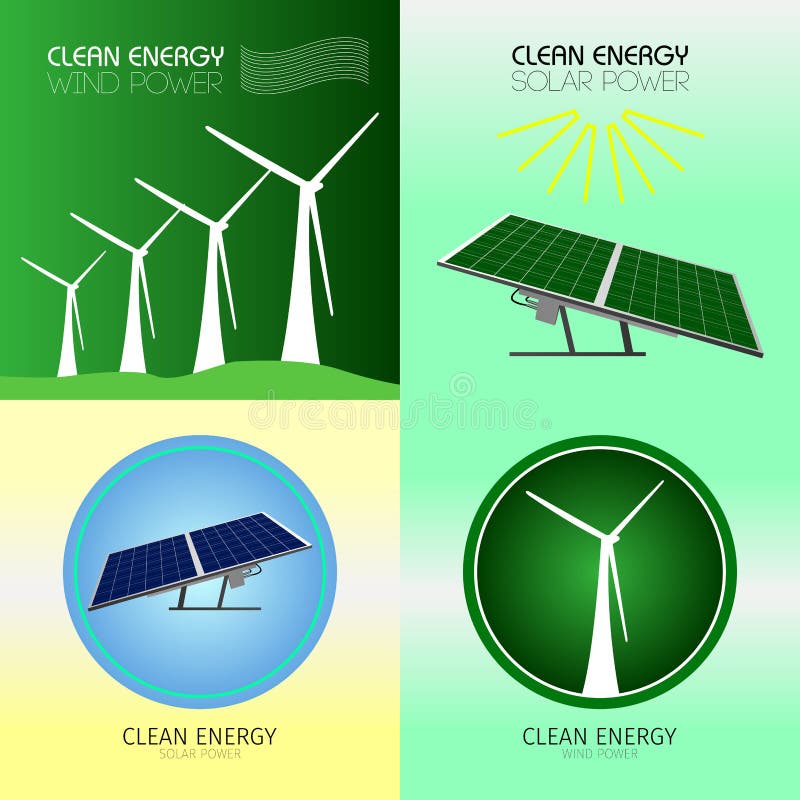 Clean energy illustration stock vector. Illustration of alternative ...
