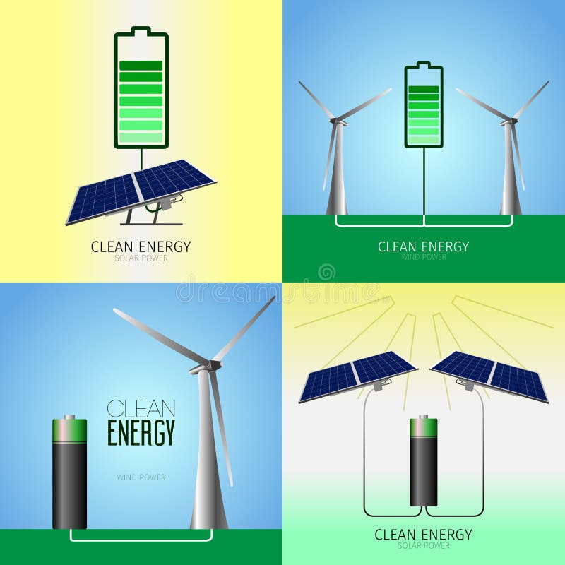 Clean energy illustration stock illustration. Illustration of ...