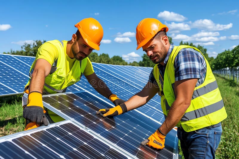 Clean Energy Implementation is Captured in a Realistic Photo of a Solar ...