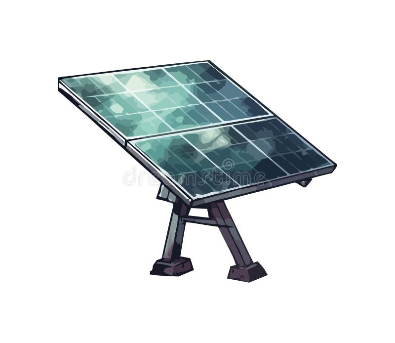 Clean Energy from Modern Solar Panel Design Stock Vector - Illustration ...
