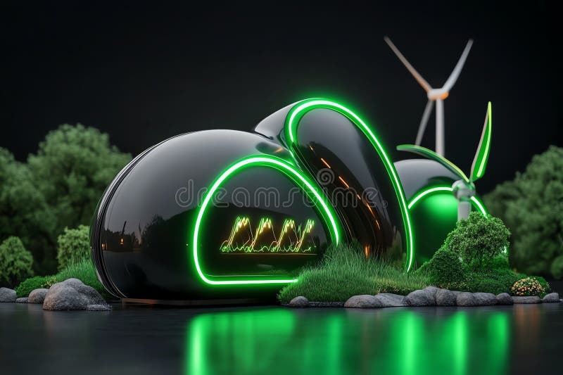 Clean Energy Optimization is Showcased in a Futuristic Illustration of ...