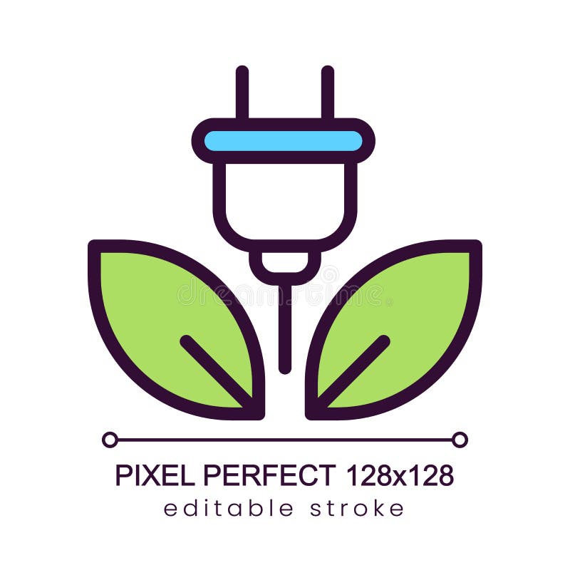 Clean Energy Pixel Perfect RGB Color Icon Stock Vector - Illustration ... Clean Energy Pixel Perfect RGB Color Icon Stock Vector - Illustration ...